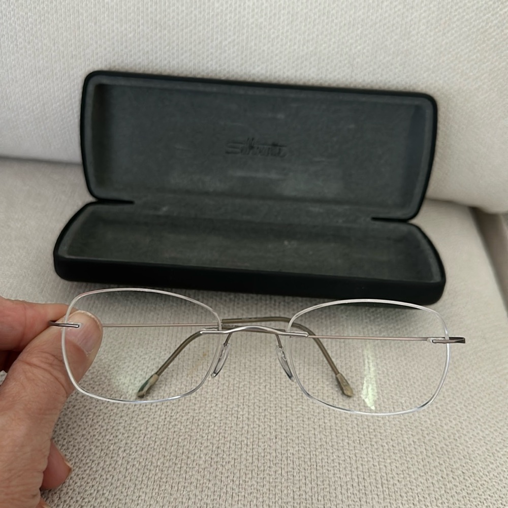 Silhouette Rimless Titanium Eyeglasses With Case 7700… - Gem